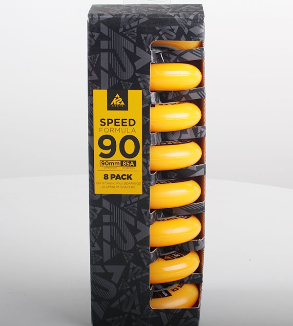 K2 90mm Rollen Komplettset mit Kugellager und Spacer