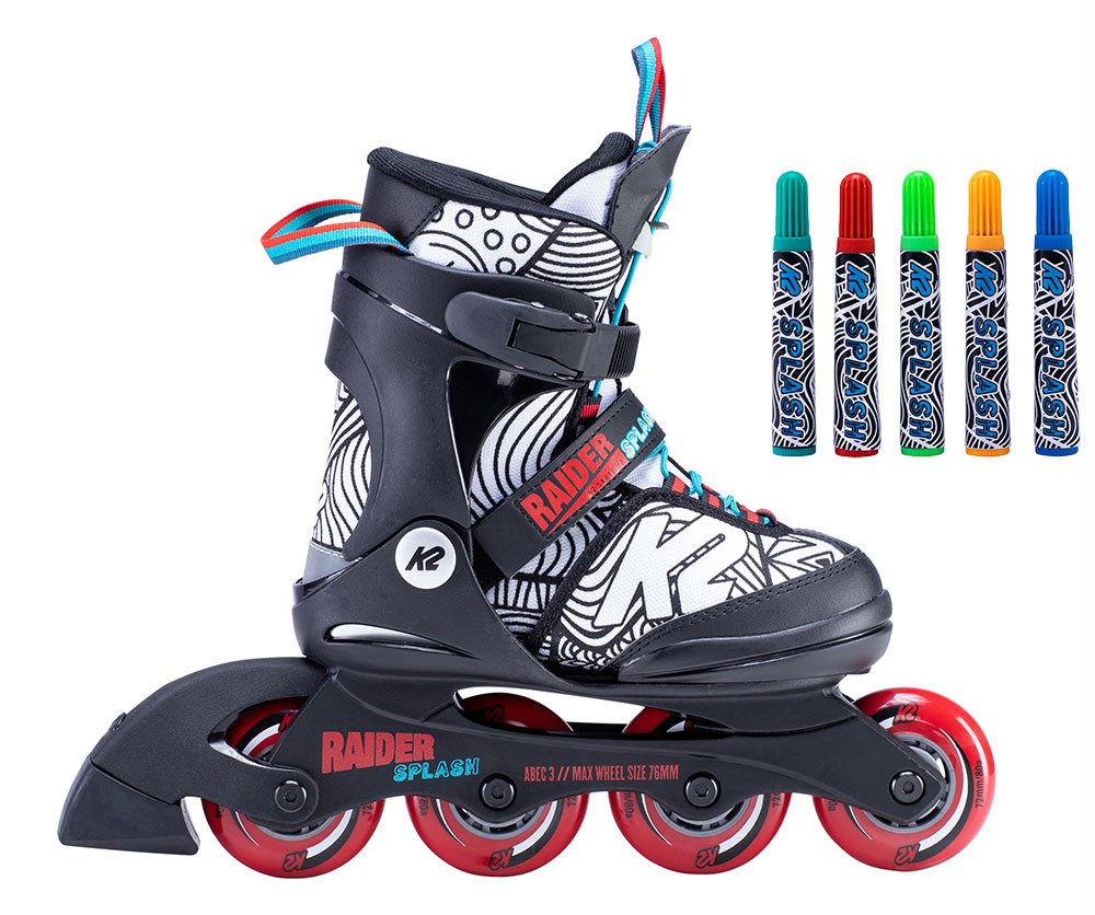 K2 bemalbare Kinder Inline Skates Raider Splash K2 bemalbare Kinder Inline Skates Raider Splash
