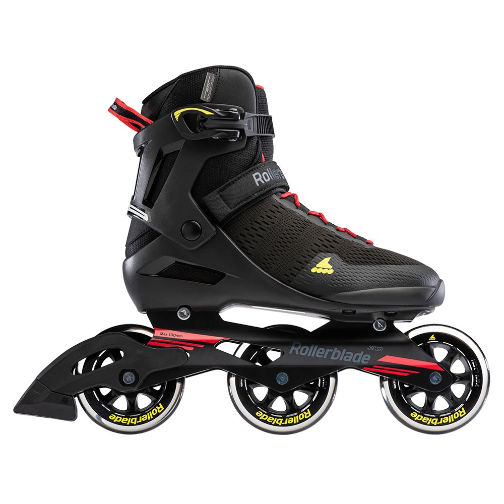 Rollerblade Sirio 100 3WD Herren schwarz / rot / gelb